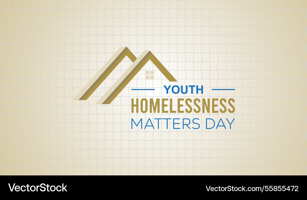 Youth homelessness matters day Royalty Free Vector Image