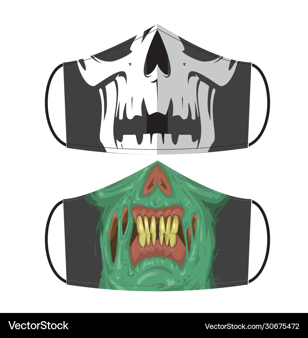 Zombie mask Royalty Free Vector Image - VectorStock