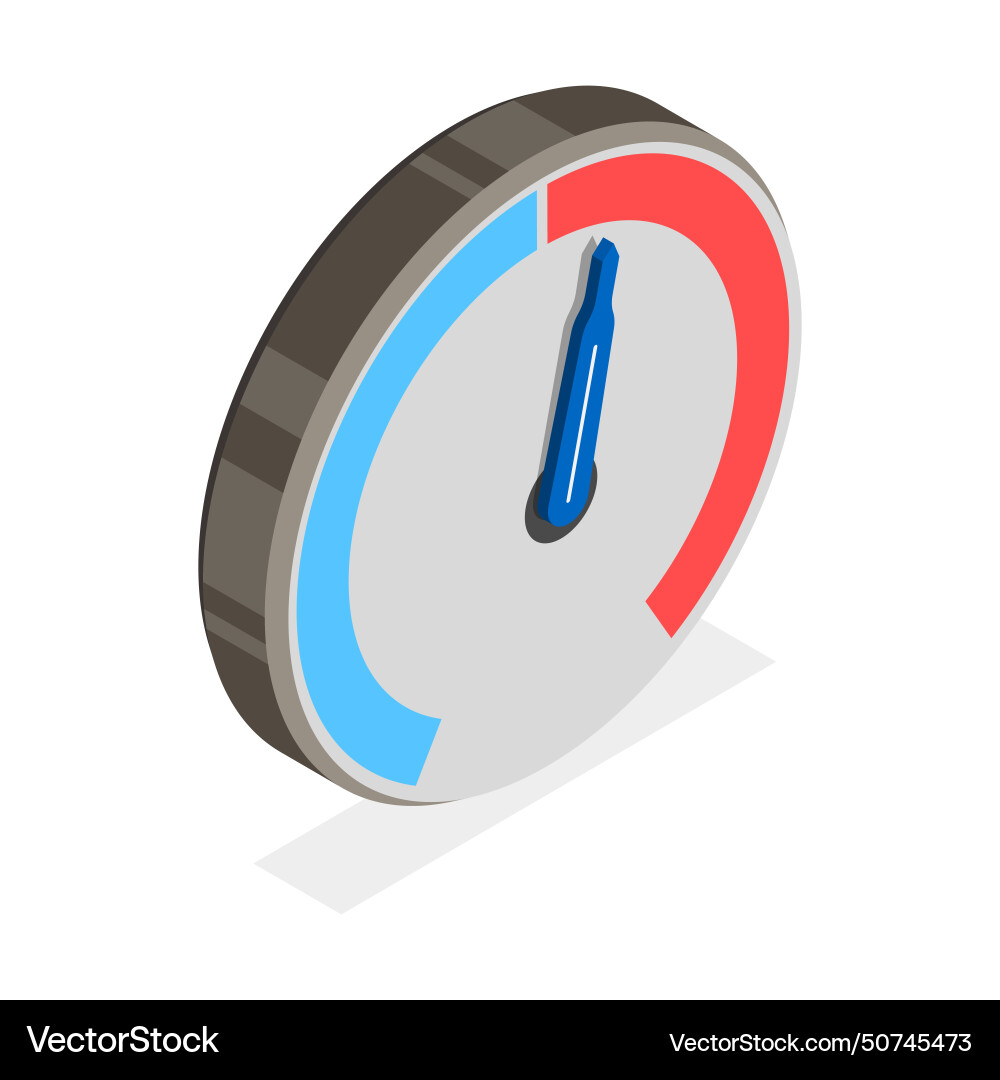 3d isometric flat set of meter item 1 Royalty Free Vector