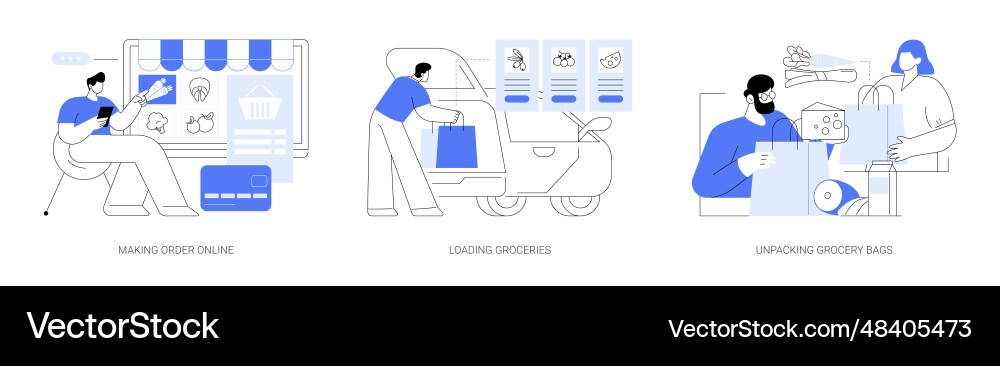 Curbside pickup at a grocery store isolated Vector Image