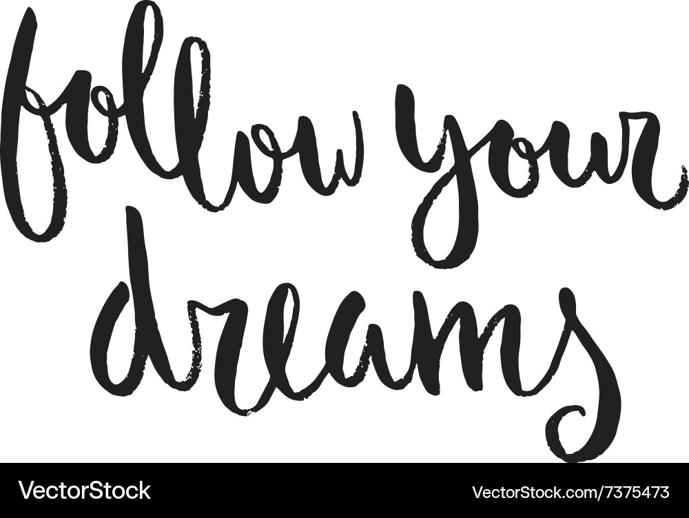Hand drawn lettering poster Royalty Free Vector Image