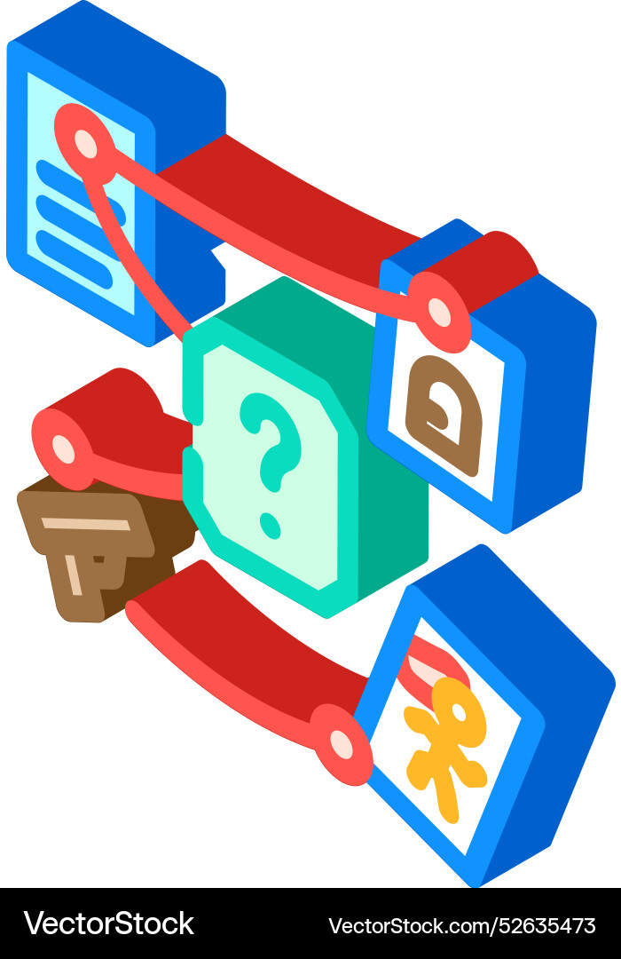 Insufficient evidence crime isometric icon Vector Image