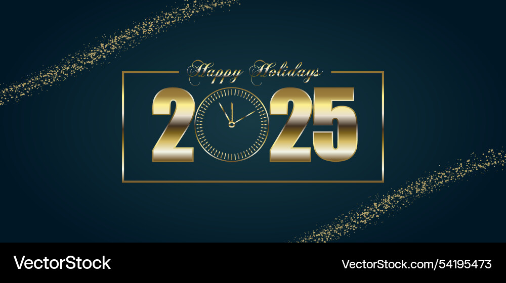 Spread joy and cheer happy holidays 2025 Vector Image
