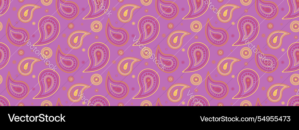 Vibrant hand-drawn in decorating simple paisley Vector Image