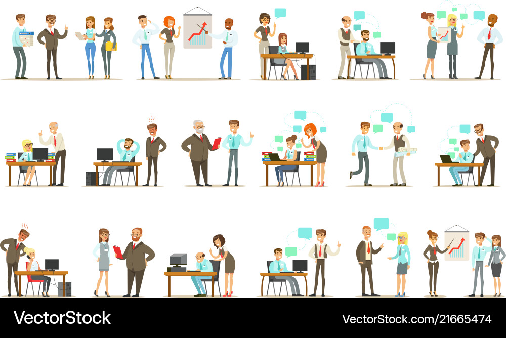 Big boss managing and supervising the work Vector Image