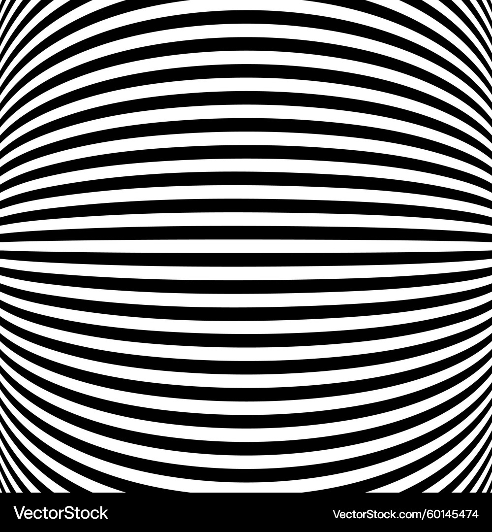 Curved Stripes Optical Illusion – Royalty-Free Vector | VectorStock