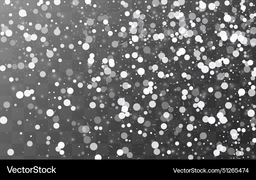 Light blizzard transparent background Royalty Free Vector
