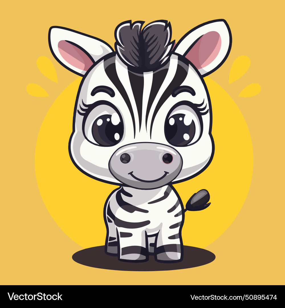Playful cartoon zebra Royalty Free Vector Image