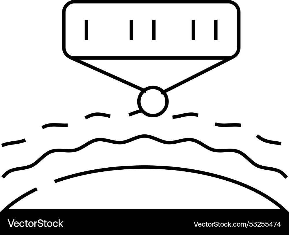 Spectral Analysis Of Stars And Planets Line Icon Vector Image