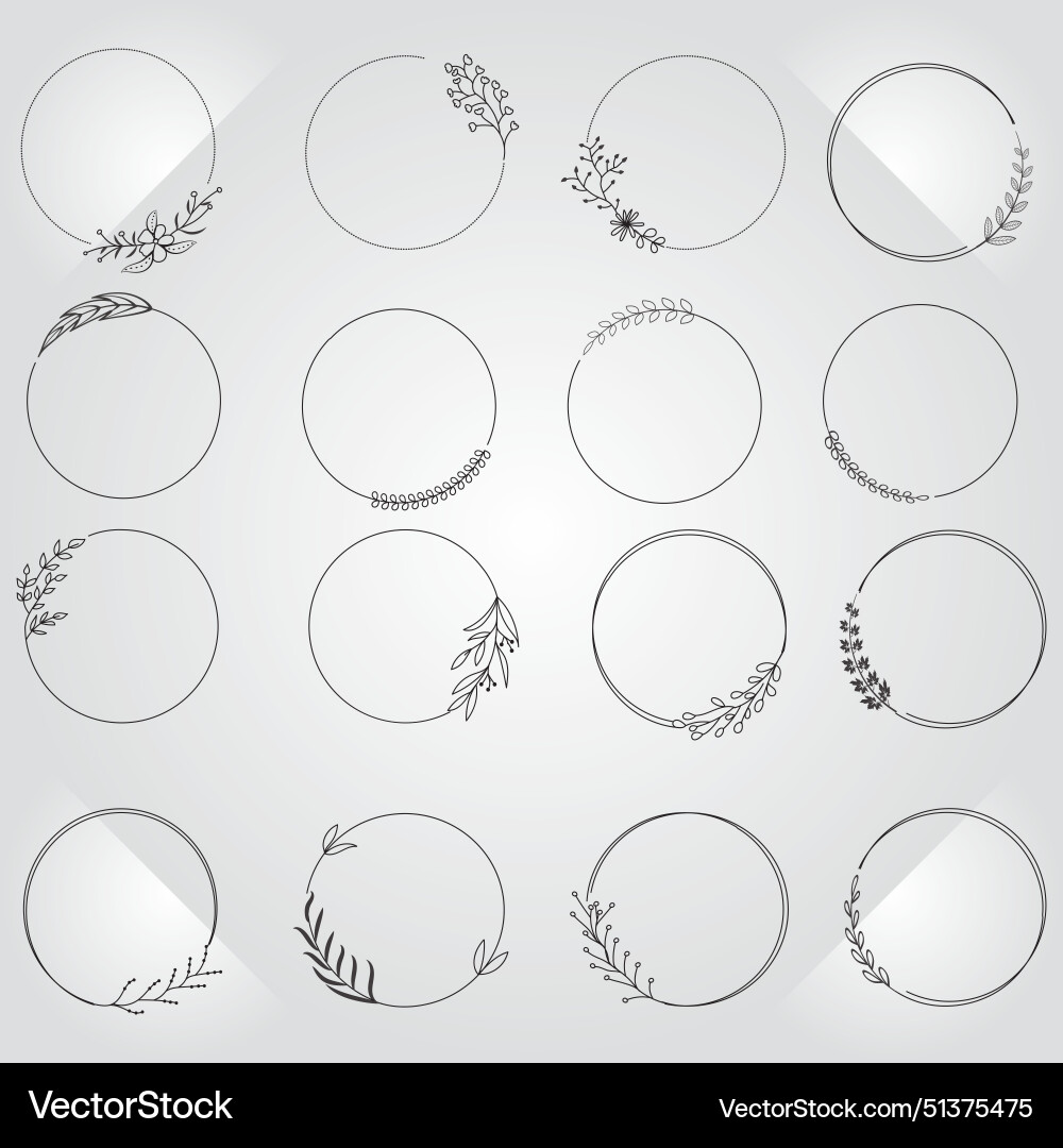 Circle wreath shape design Royalty Free Vector Image