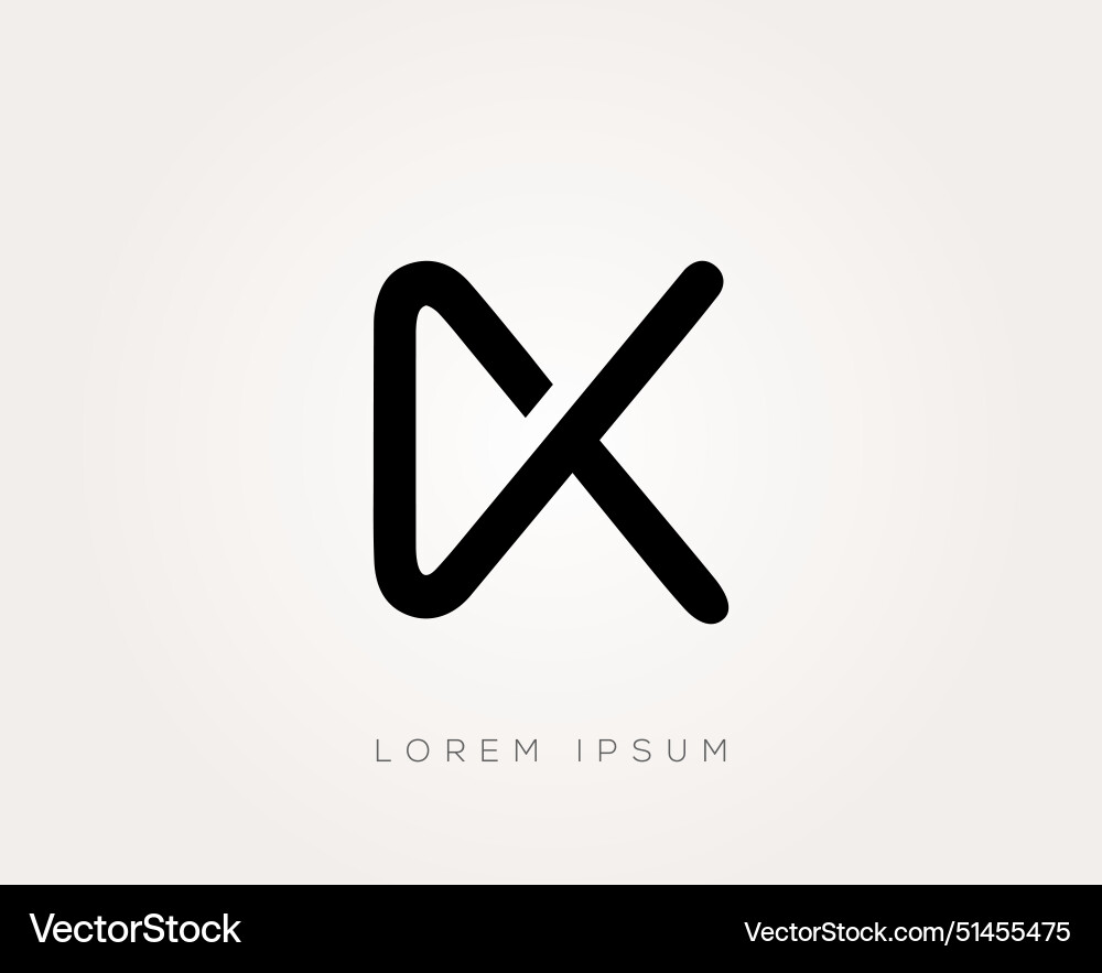 Creative k letter logo design template ilustration