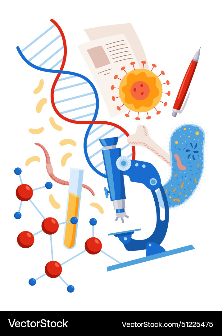 School subject icon concept biology education Vector Image