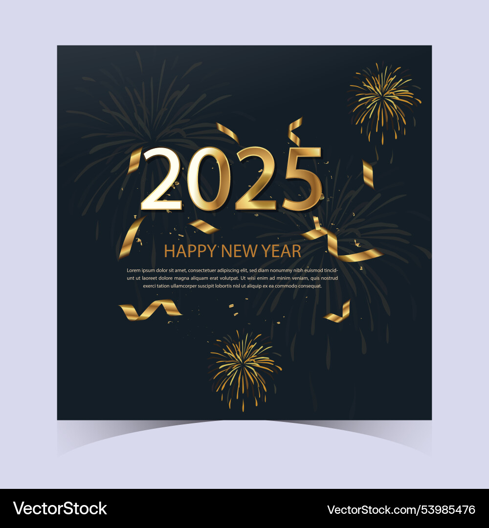 2025 happy new year web banner design Royalty Free Vector