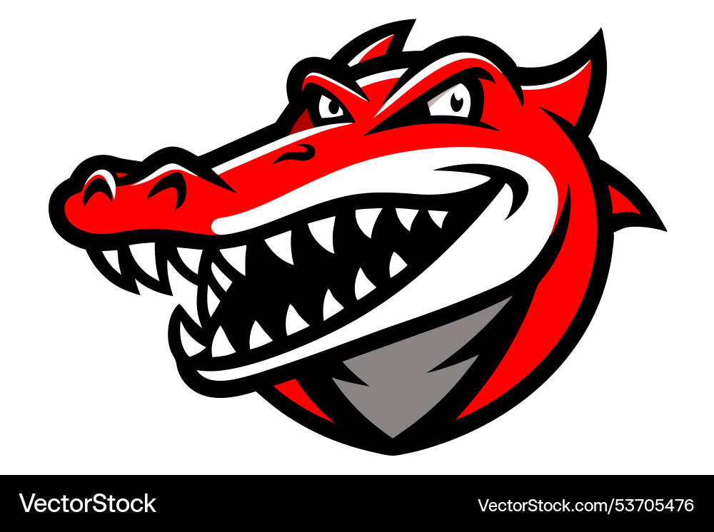 Alligator head mascot logo design Royalty Free Vector Image
