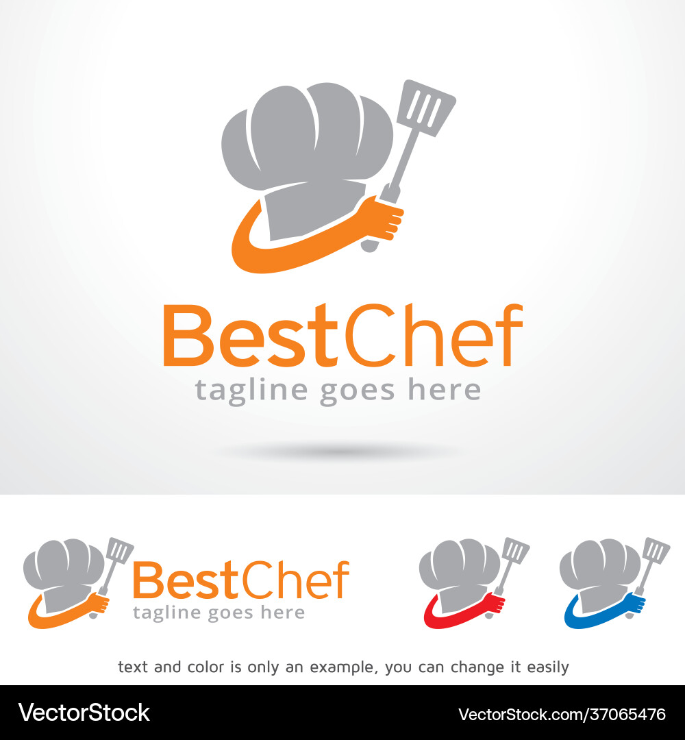 Best chef logo template Royalty Free Vector Image