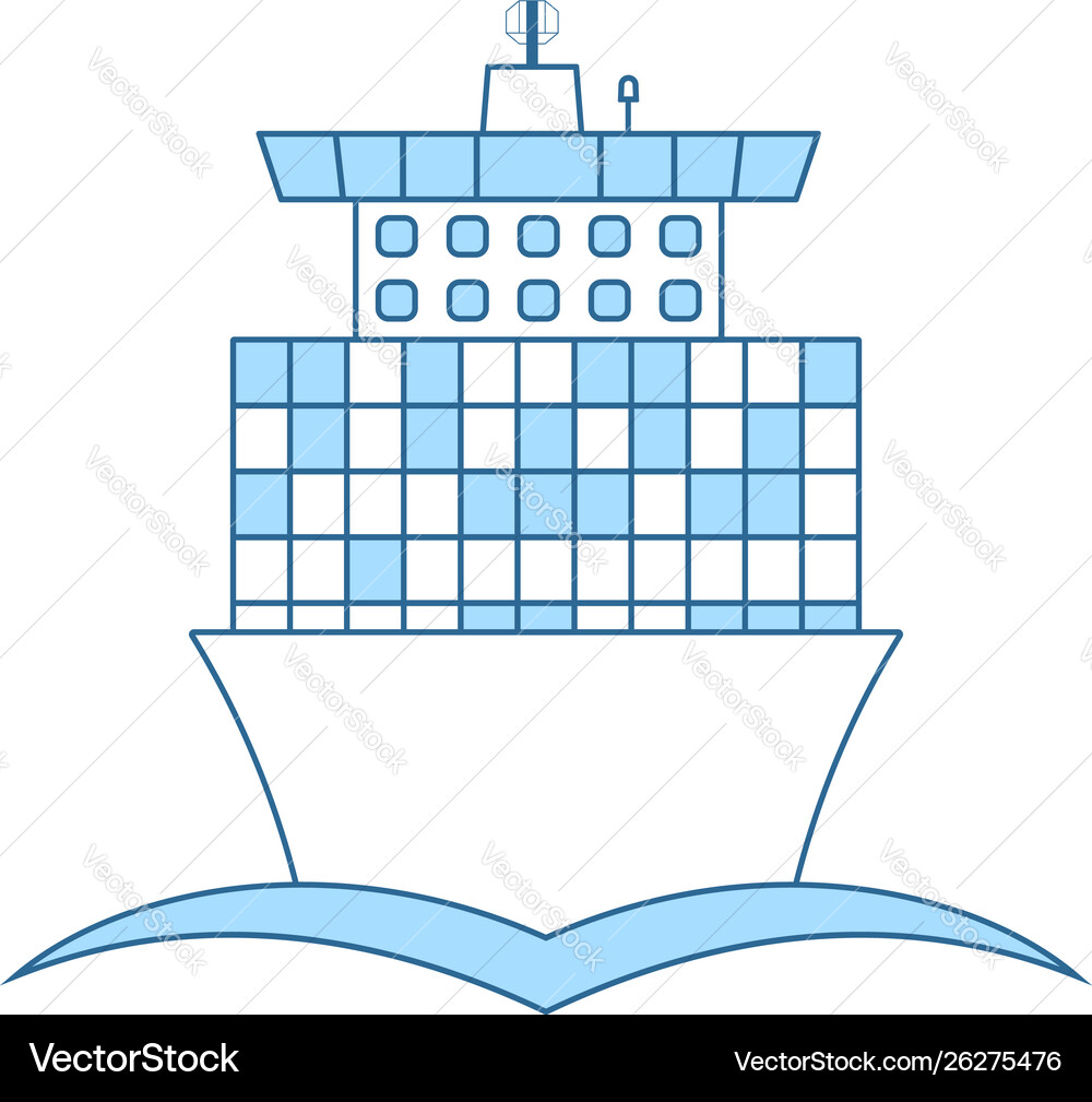 Container ship icon Royalty Free Vector Image - VectorStock