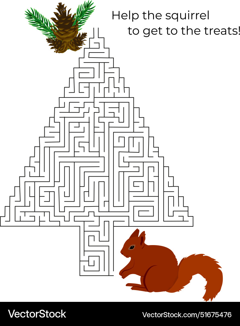 Educational maze puzzle game – Royalty-Free Vector | VectorStock