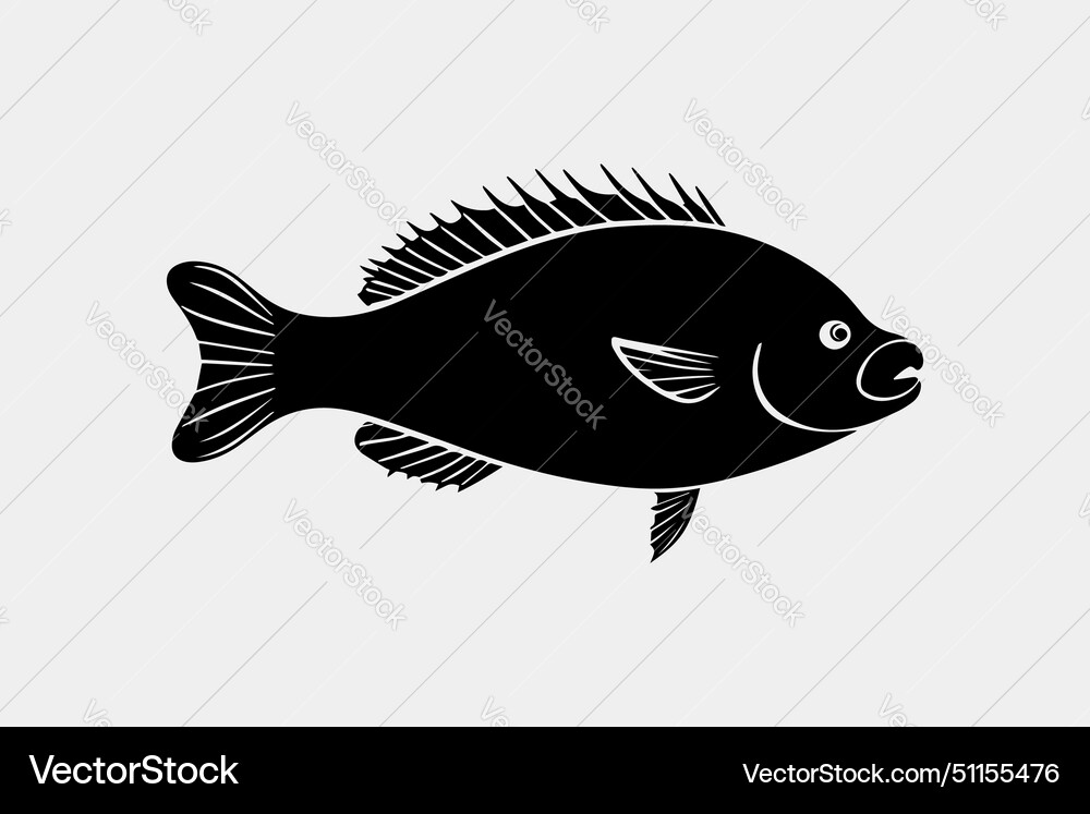 Fish silhouette Royalty Free Vector Image - VectorStock