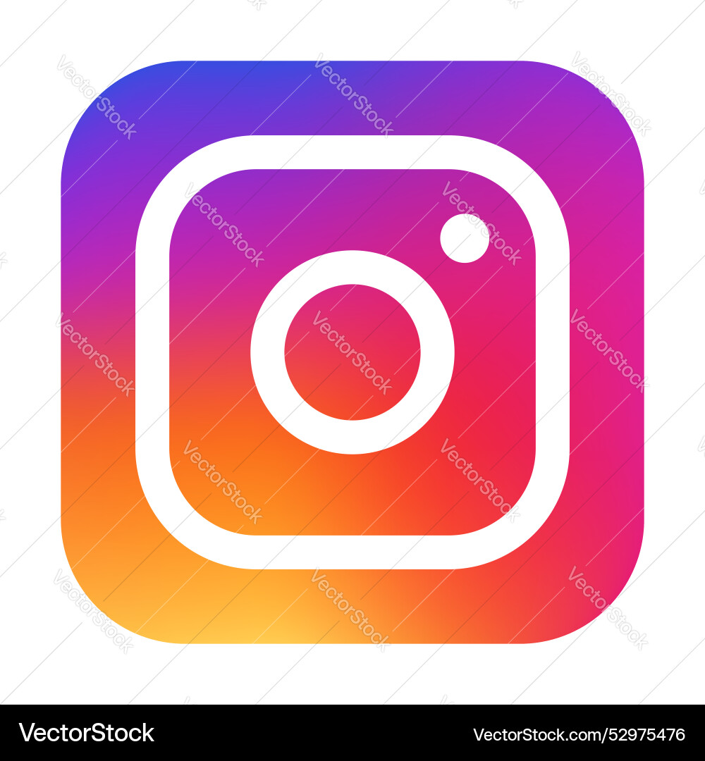 Instagram social media application logo Royalty Free Vector