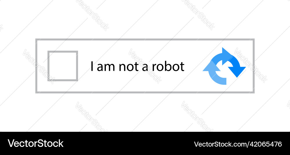 Roboter-Code captcha und reaptcha Taste Lizenzfreier Vektor