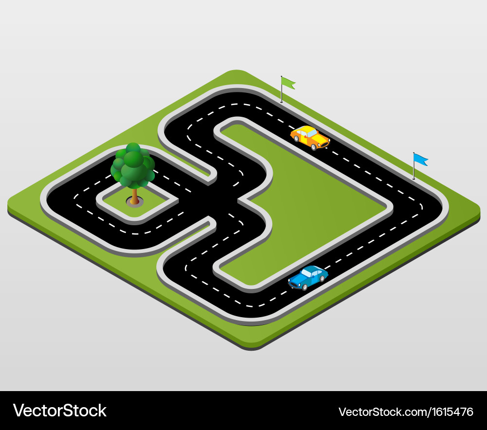 Track racing Royalty Free Vector Image - VectorStock