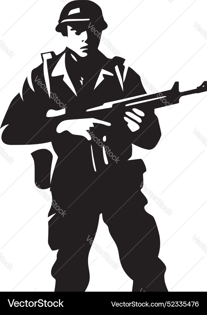 Troop firearm icon black emblem gunslinger Vector Image