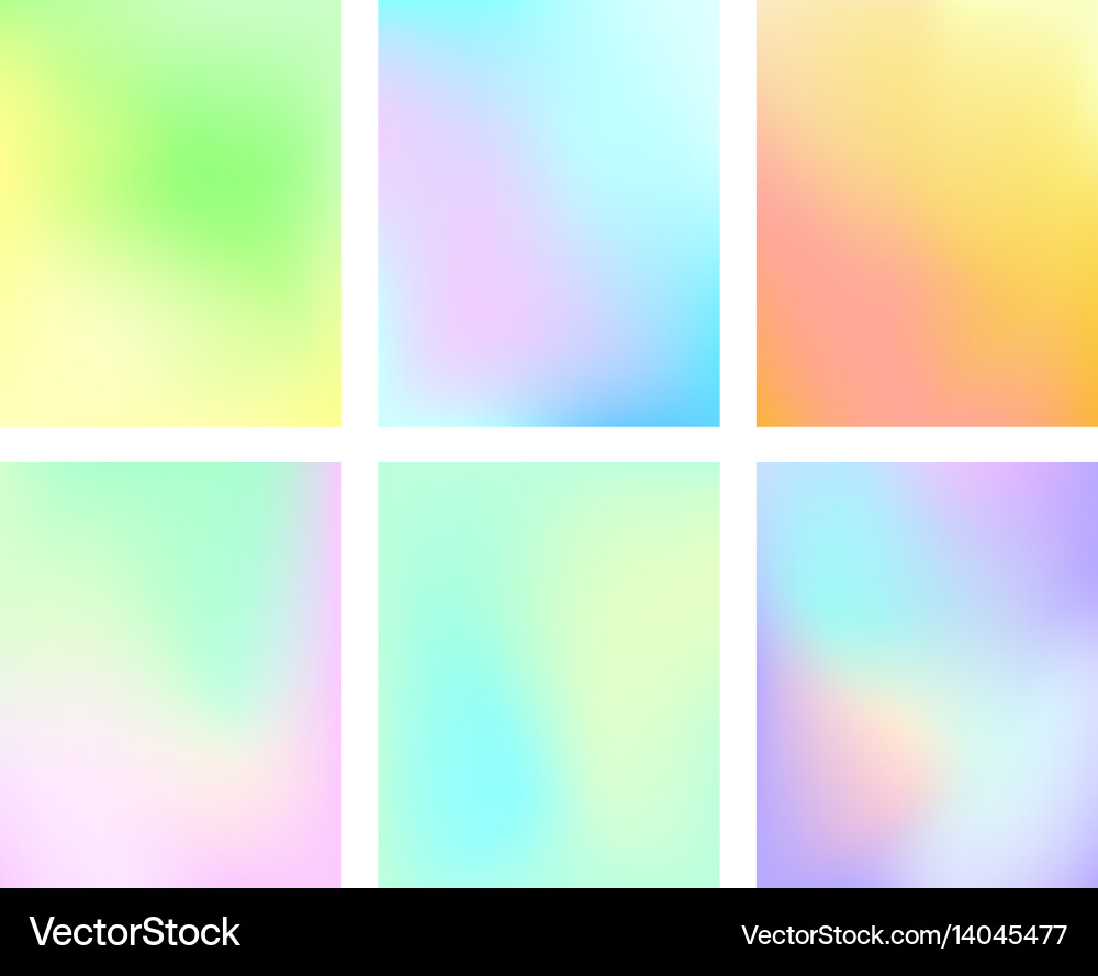 A set of gradient pastel background Royalty Free Vector