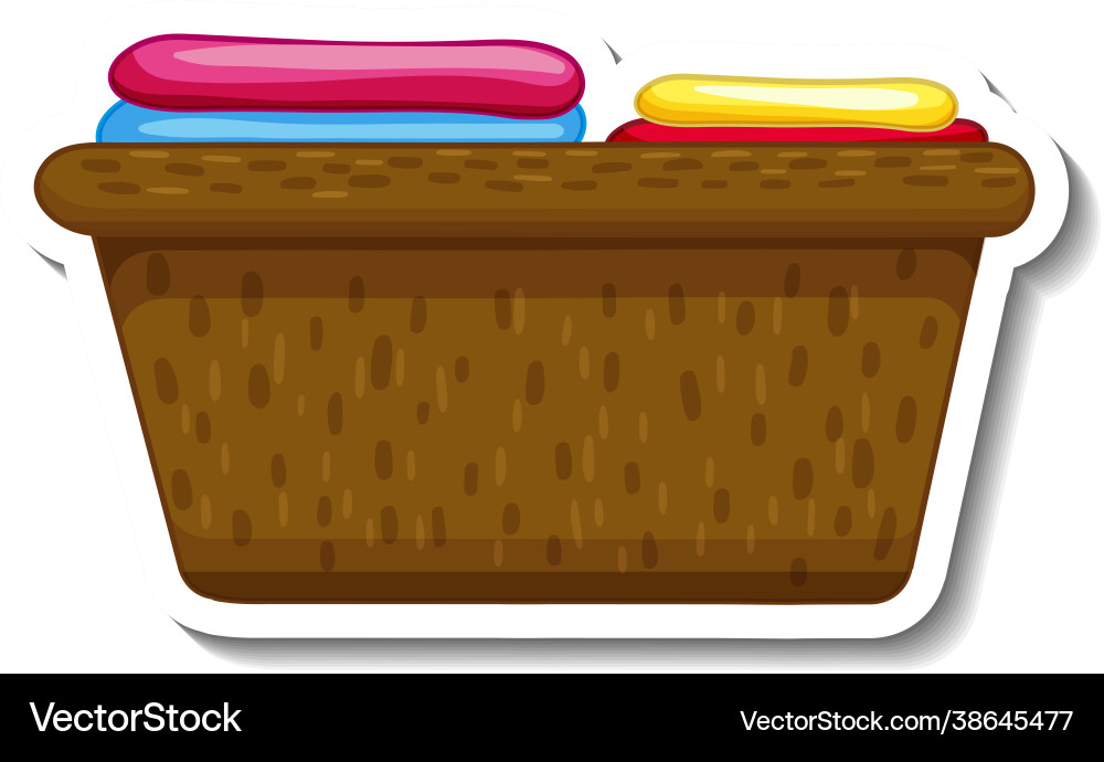 A sticker template with folded clothes Royalty Free Vector