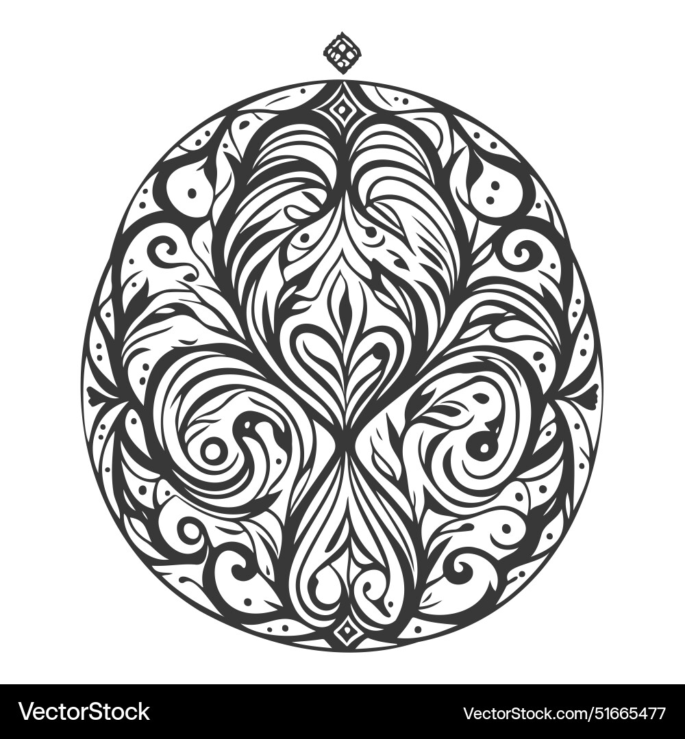 Batik pattern ornament design grey Royalty Free Vector Image