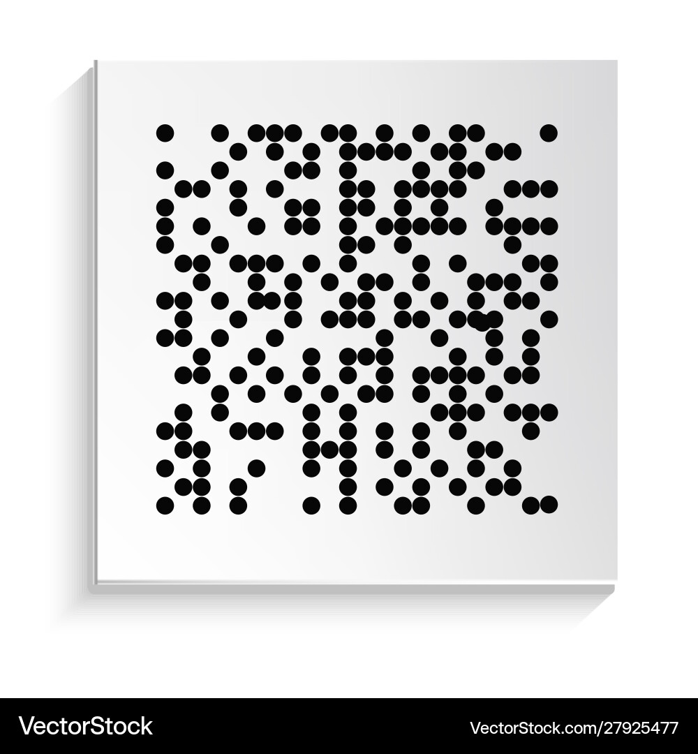 Blind writing and reading system braille alphabet Vector Image