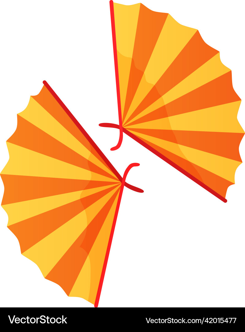 Chinese hand fan composition Royalty Free Vector Image