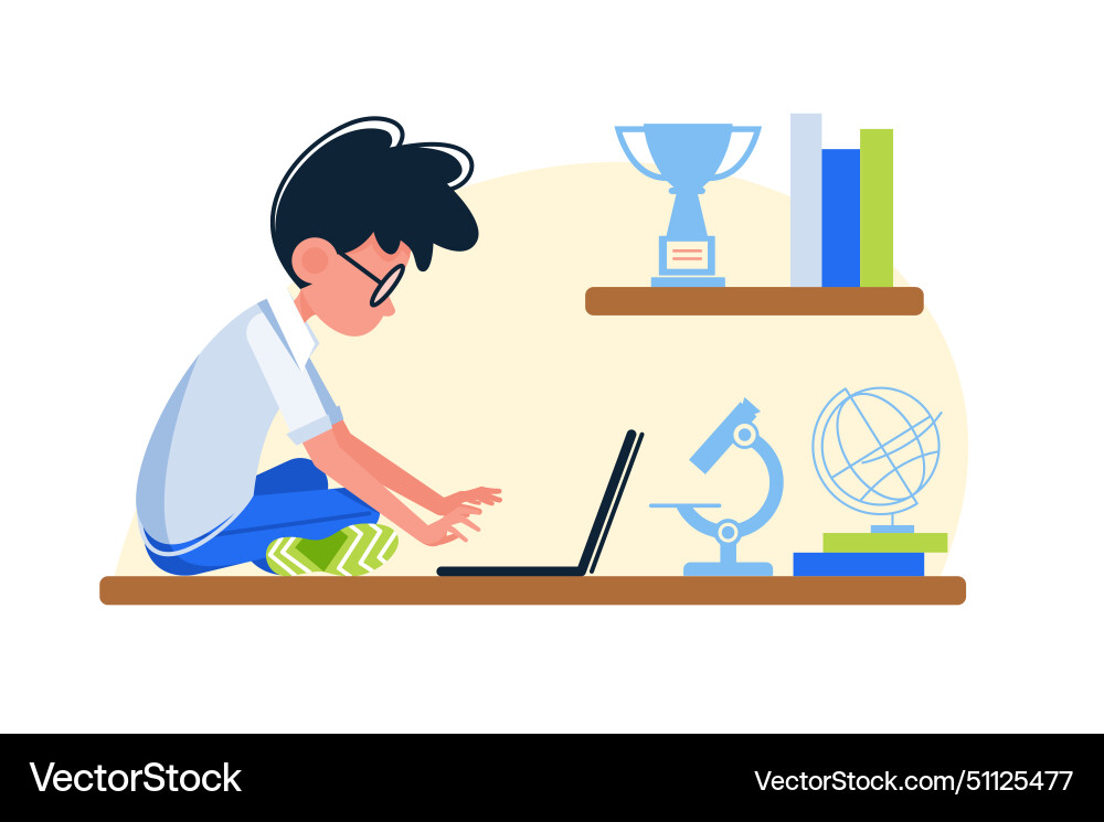 Home study session Royalty Free Vector Image - VectorStock