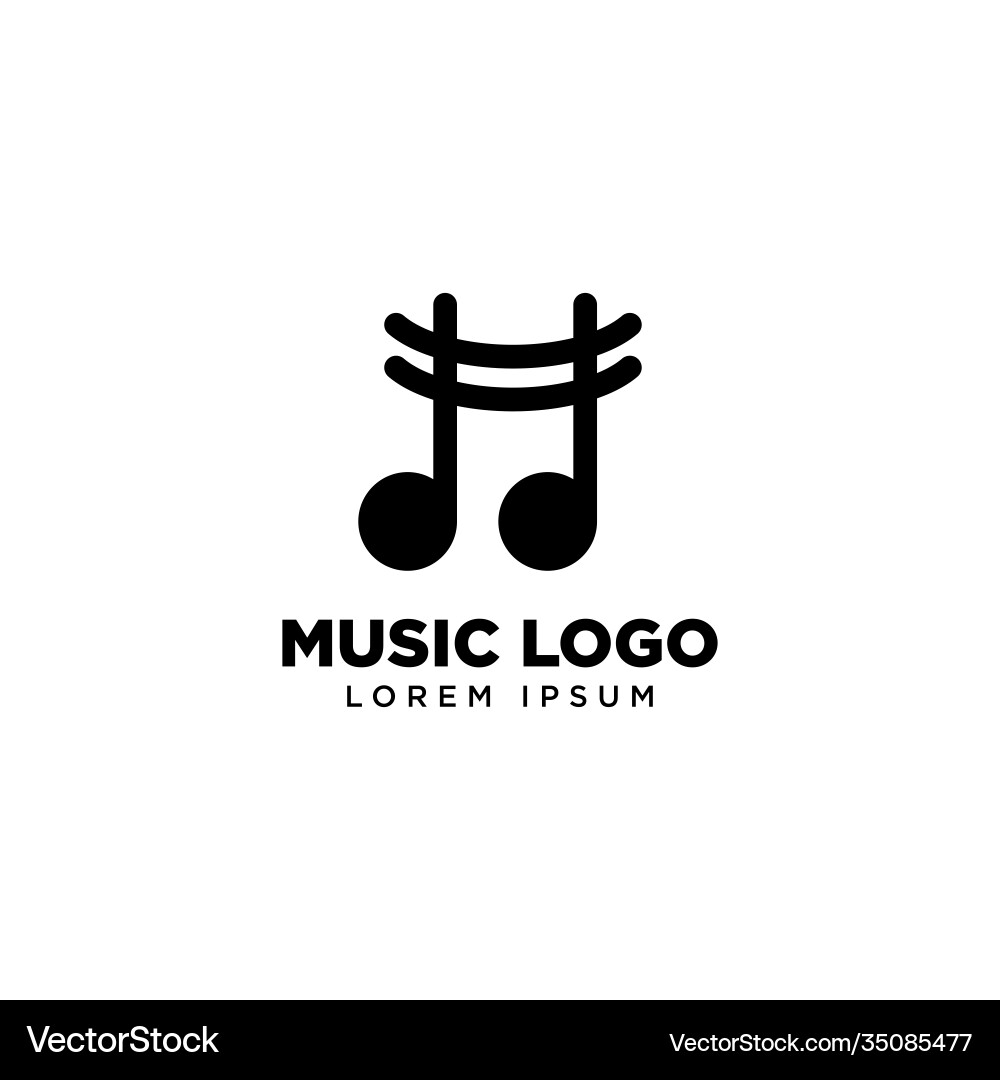 Japan music logo template icon design Royalty Free Vector