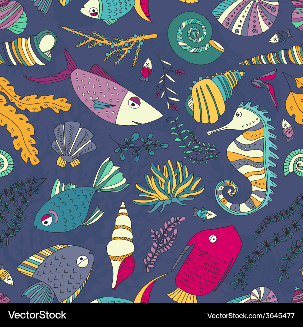 Ocean pattern Royalty Free Vector Image - VectorStock