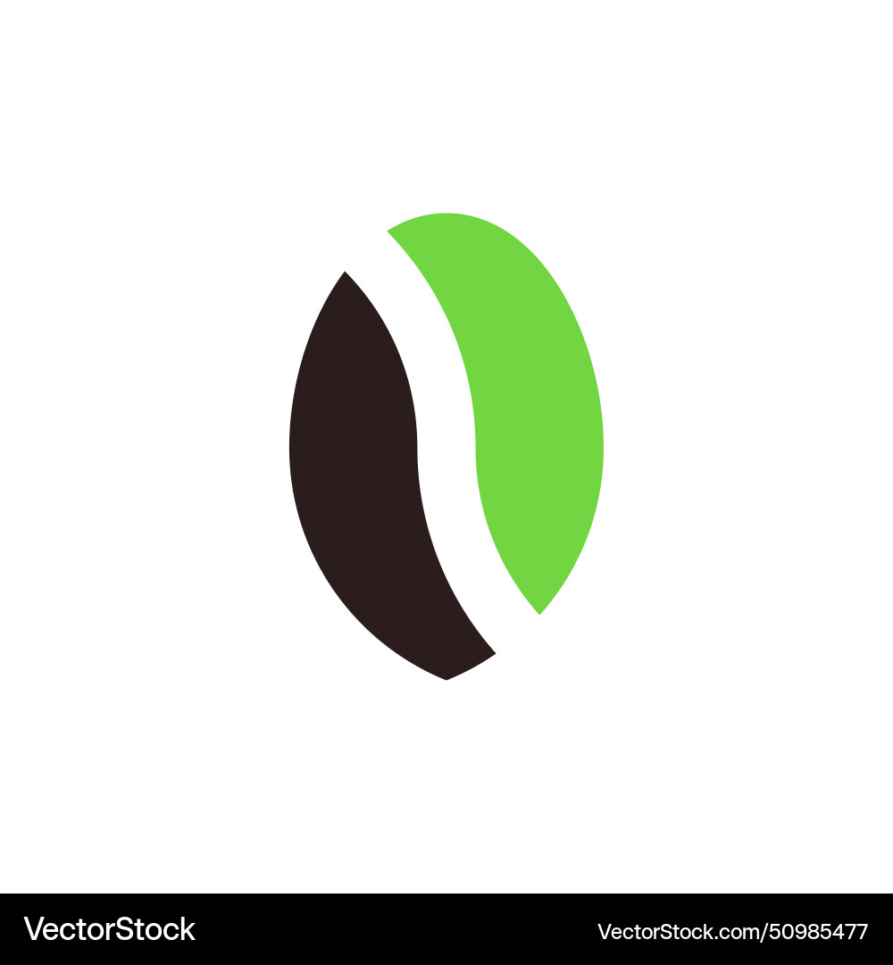 Organic coffee logo bean symbol icon Royalty Free Vector