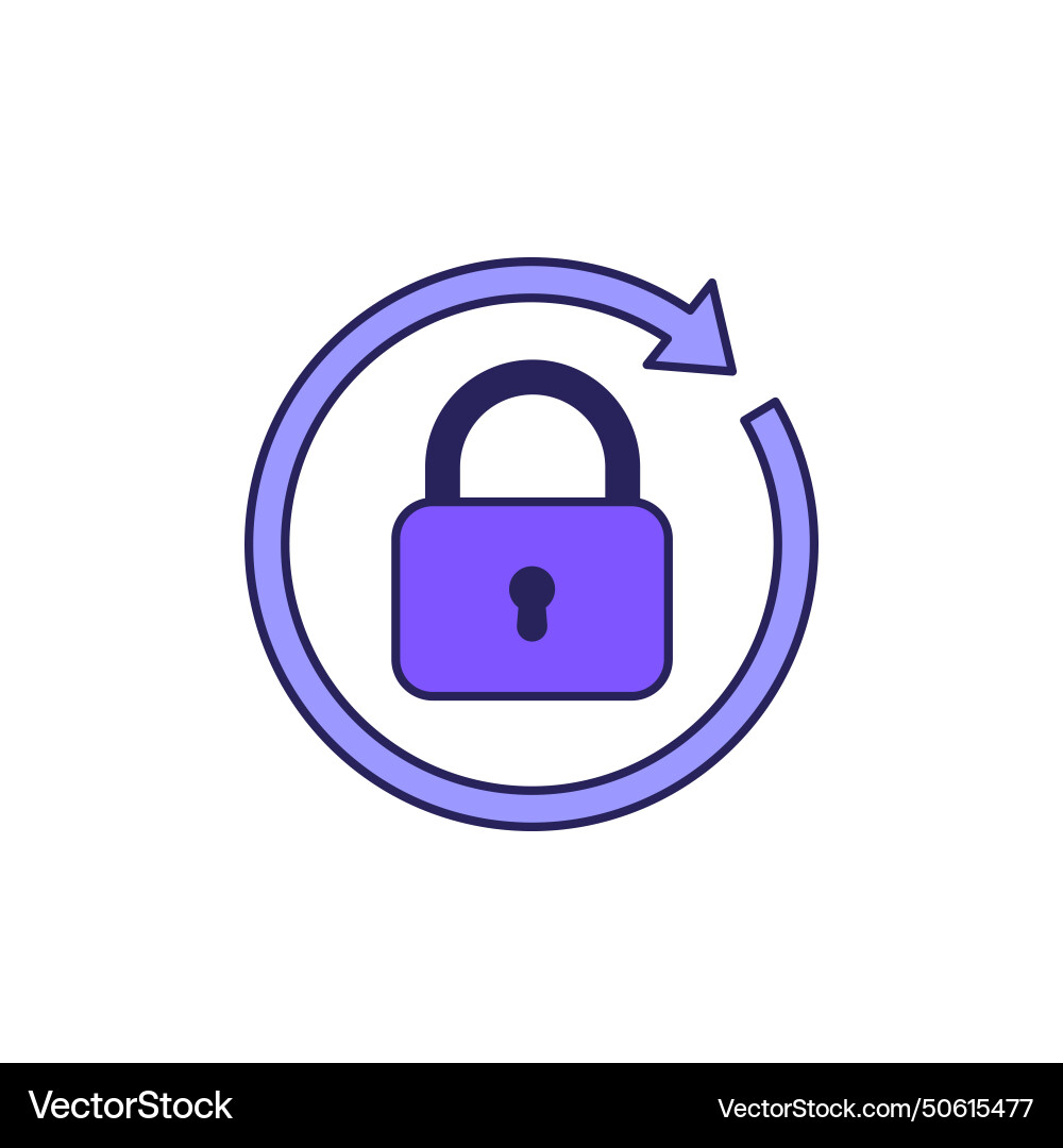 Password Reset Security Icon Royalty Free Vector Image