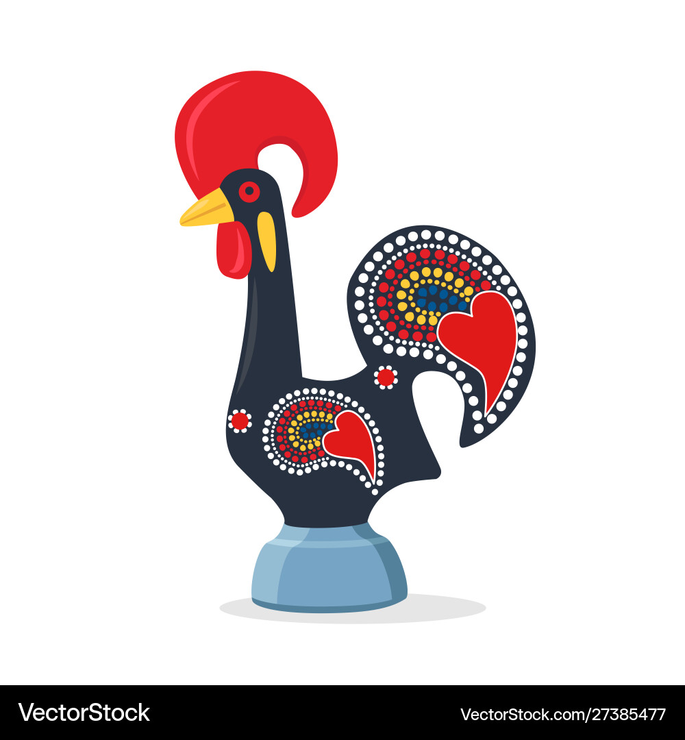 Portuguese Rooster - Barcelos Motif Royalty Free Vector