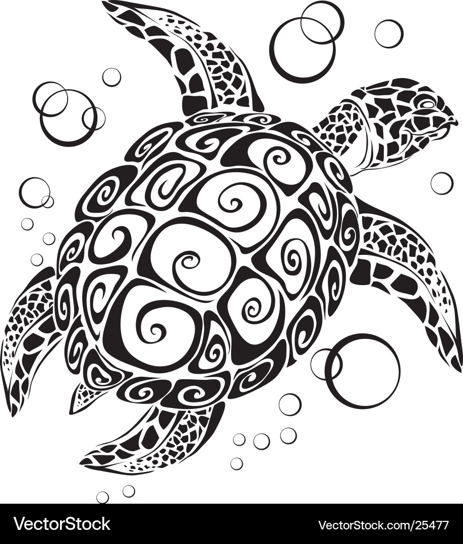 Sea Turtle Black and White Vector Images (over 8,500)
