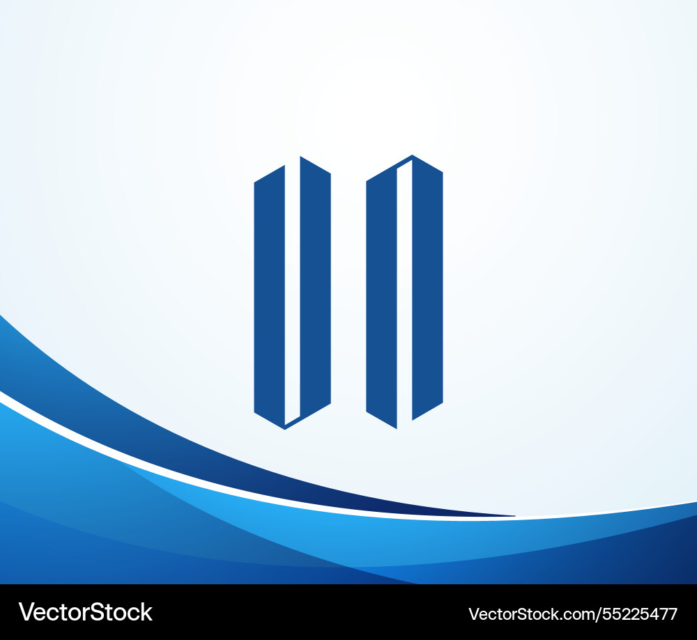 Vn alphabet letter logo design template elements Vector Image