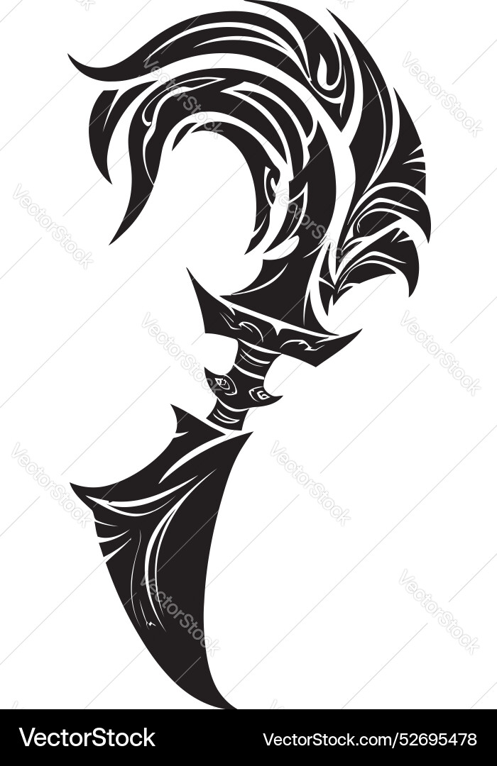 Barbarians bane iconic battle axe emblem Vector Image