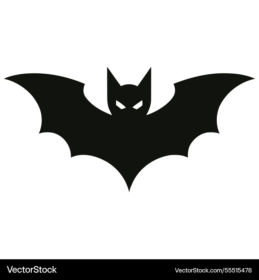 Bat silhouette horror logo Royalty Free Vector Image