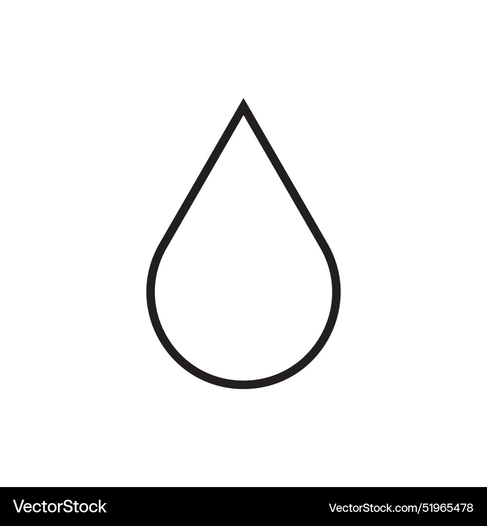 Flat drop icon symbol Royalty Free Vector Image