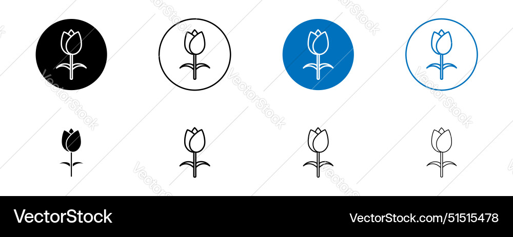Flower tulip icon Royalty Free Vector Image - VectorStock