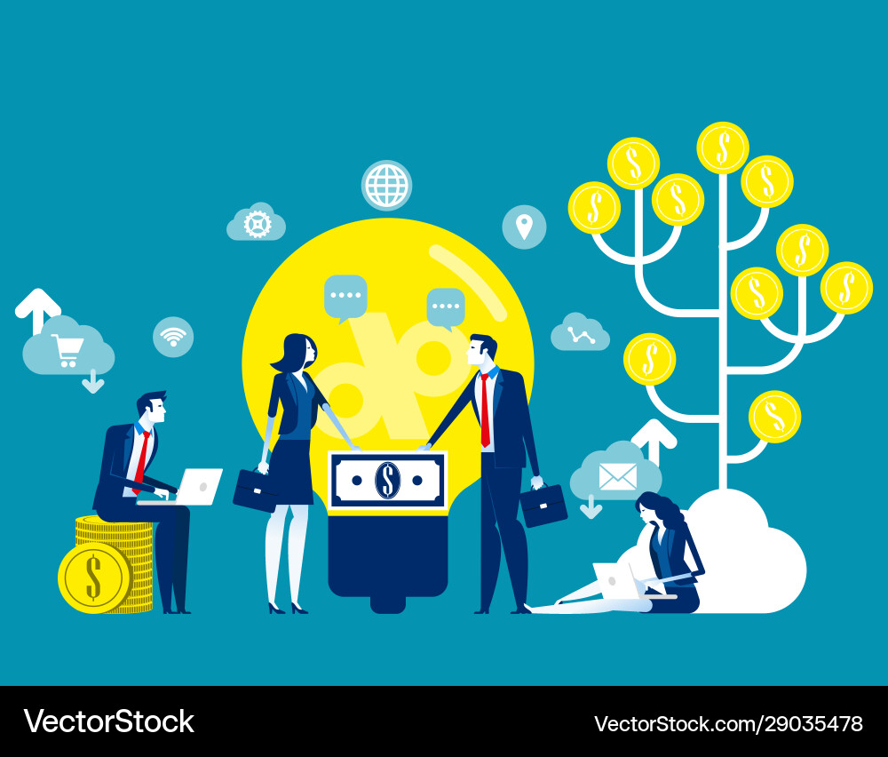 Innovative solution for business concept Vector Image