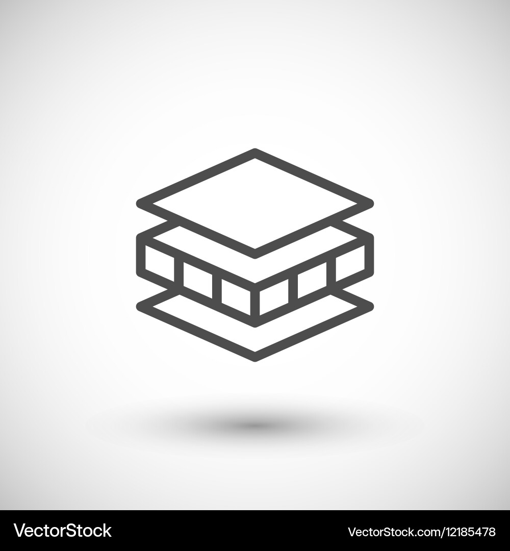 Insulation line icon Royalty Free Vector Image