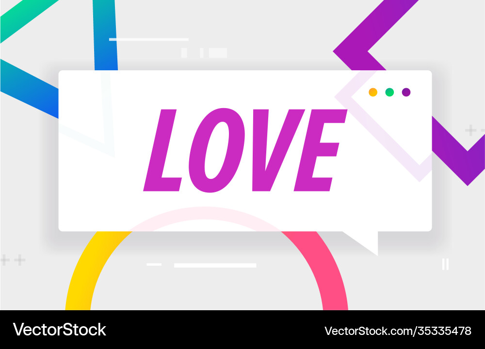 Love in design banner template for web Royalty Free Vector