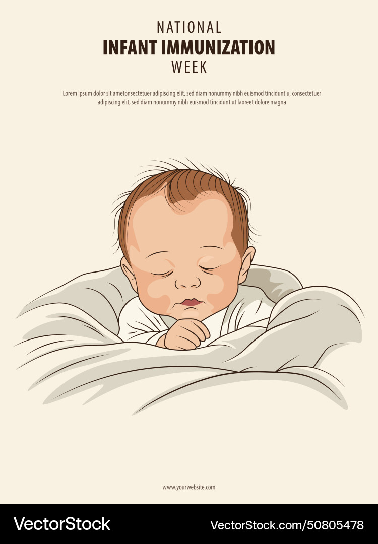 National infant immunization week background Vector Image