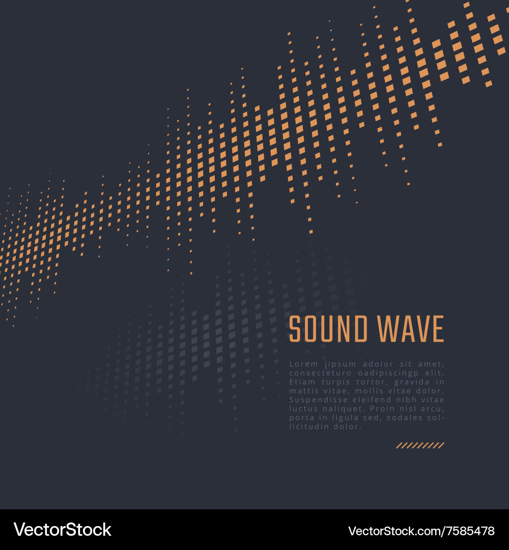Sound wave background Royalty Free Vector Image