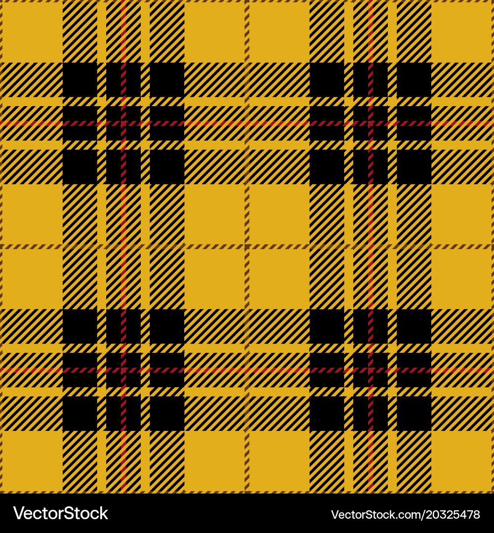 Yellow tartan plaid seamless pattern Royalty Free Vector