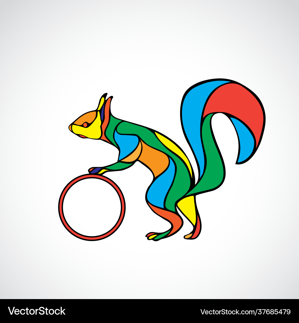 Abstract squirrel color wavy Royalty Free Vector Image